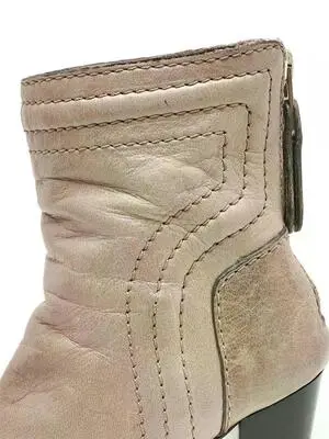 Chloé Quilted Leather Block Heel Boots