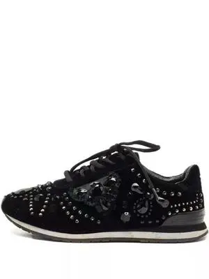 Tory Burch Crystal-embellished Sneakers - Black