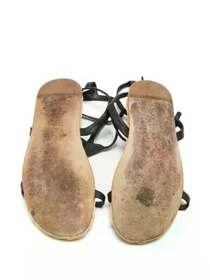 Prada T-strap Leather Espadrilles