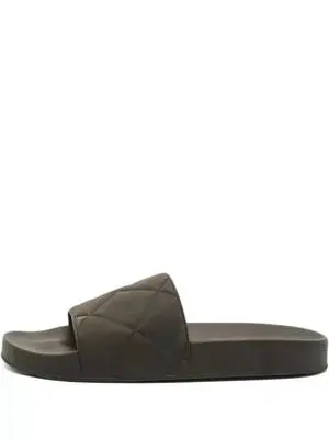 Bottega Veneta Rubber Diamond Pattern Slides