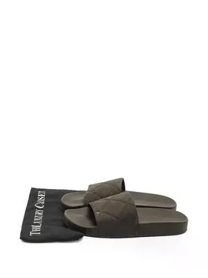 Bottega Veneta Rubber Diamond Pattern Slides