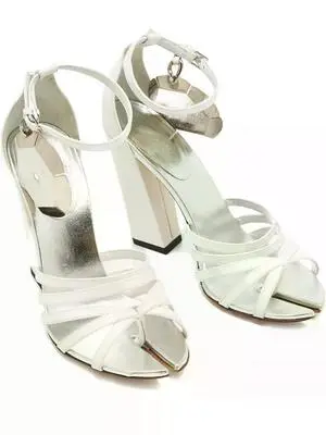 BURBERRY Ankle-Strap Heeled Sandals