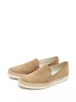 TOD'S Suede Woven Slip-on Sneakers