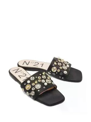 N°21 Satin Embellished Sandals