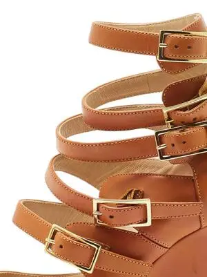 Chloé Leather Wedge Sandals