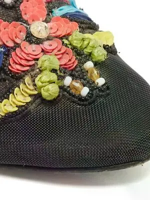 Oscar De La Renta Mesh Embellishment Mules
