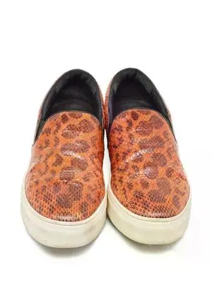 Celine Snakeskin Leather Slip-on Sneakers
