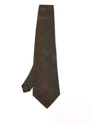 LANVIN Silk Pattern Tie - Brown