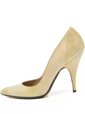 Burberry Gold Tone Pumps
