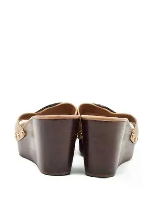 Tory Burch Patent Leather Wedge Sandals