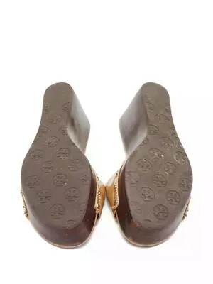 Tory Burch Patent Leather Wedge Sandals