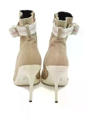 Off-White 100mm Buckle-strap Canvas Boots