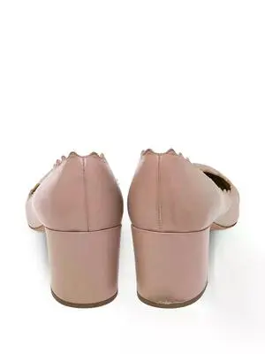 Chloé 65mm Scallop-trim Leather Pumps
