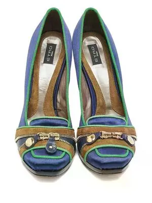 Etro 110mm Satin Zipper Pumps