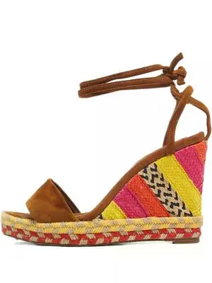 AQUAZZURA Baru Wedge Sandals - Brown