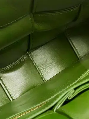 Bottega Veneta Leather Plissé Cassette Shoulder Bag