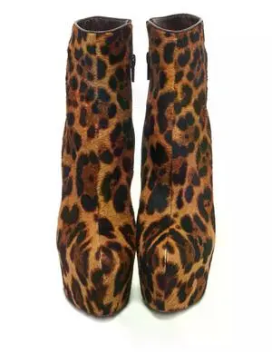 CHRISTIAN LOUBOUTIN Fifi Platform Leopard-print Ankle Boots