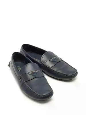 Prada Leather Logo-detail Loafers