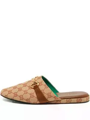 Gucci Patterned Mules With Horsebit Detail