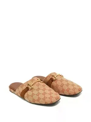 Gucci Patterned Mules With Horsebit Detail