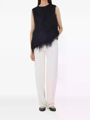 Loulou De Saison Yasmin Fringed Sleeveless Vest - Black