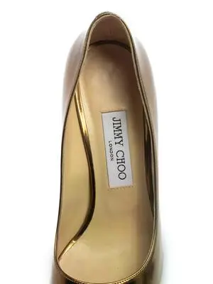 JIMMY CHOO 100mm Metallic-leather Pumps
