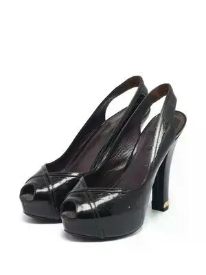 LOUIS VUITTON Vernis Leather Heeled Pumps