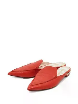 NICHOLAS KIRKWOOD Leather Pointed Toe Mules - Red