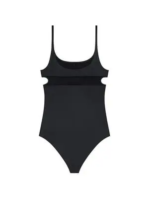 COURREGES Cut-out One-piece Swimsuit - Black