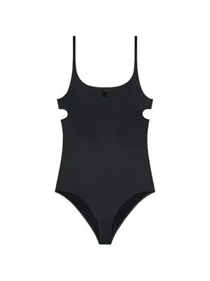 COURREGES Cut-out One-piece Swimsuit - Black