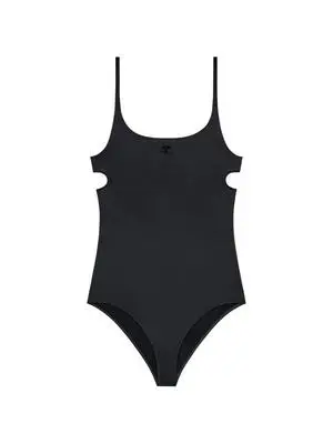COURREGES Cut-out One-piece Swimsuit - Black