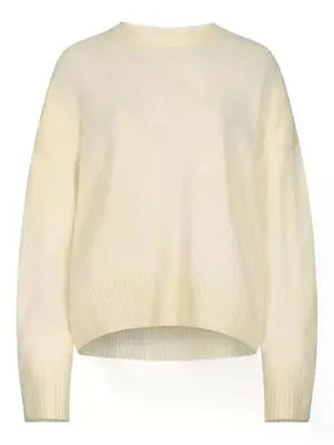Loulou De Saison Anton Drop Shoulder Ribbed Sweater - Neutrals