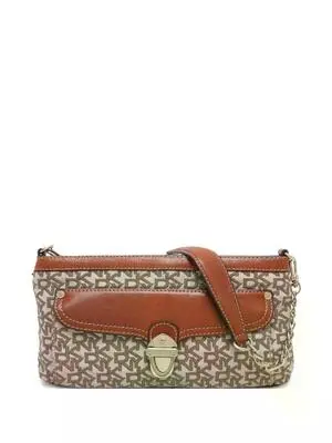 Dkny Monogram Patterned Shoulder Bag