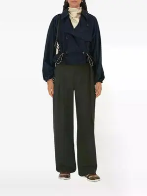 Burberry Satin Hooded Trench Jacket
