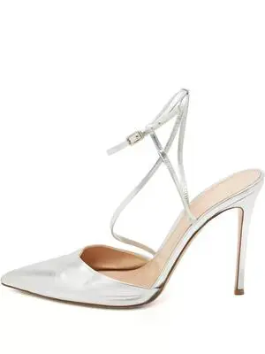 GIANVITO ROSSI Ankle Strap Pumps - Silver
