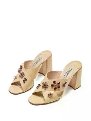 Prada Criss-cross Round-toe Sandals