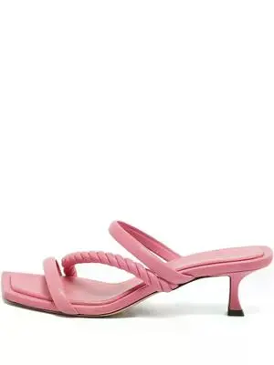 JIMMY CHOO Diosa Twisted Leather Sandals