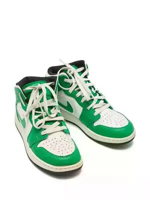 JORDAN 1 Retro High-top Leather Sneakers - Green