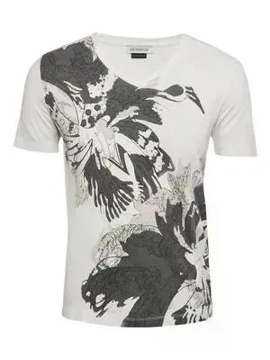 Versace Printed V-neck T-shirt
