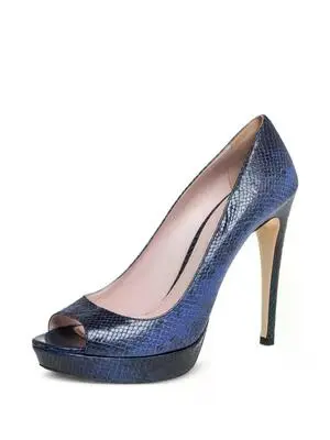 Miu Miu 125mm Python Embossed Leather Pumps