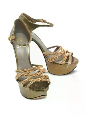 GINA Crystal Platform Sandals
