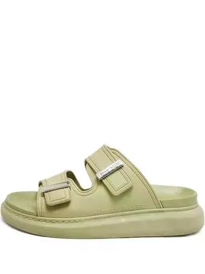Alexander McQueen Rubber Buckle Slides - Green