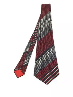 Saint Laurent Paisley-pattern Silk Tie - Black