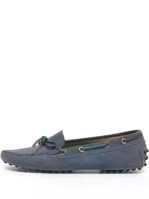 TOD'S Suede Boat Shoes - Blue