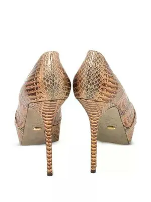 SERGIO ROSSI 125mm Snakeskin Platform Pumps