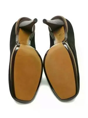 Fendi Suede Round-toe Pumps