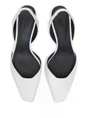 Loulou De Saison Square-toe Slingback Pumps - White