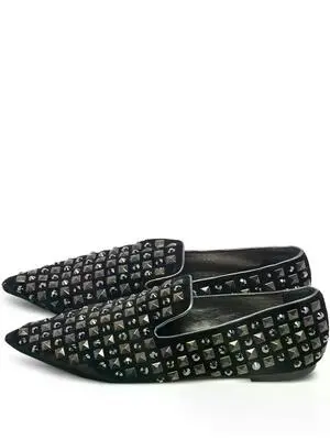 Dolce & Gabbana Crystal-embellished Velvet Slippers - Black