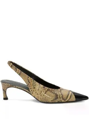 ROTATE BY BIRGER CHRISTENSEN Slingback Leather Pumps - Neutrals