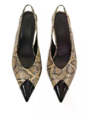 ROTATE BY BIRGER CHRISTENSEN Slingback Leather Pumps - Neutrals